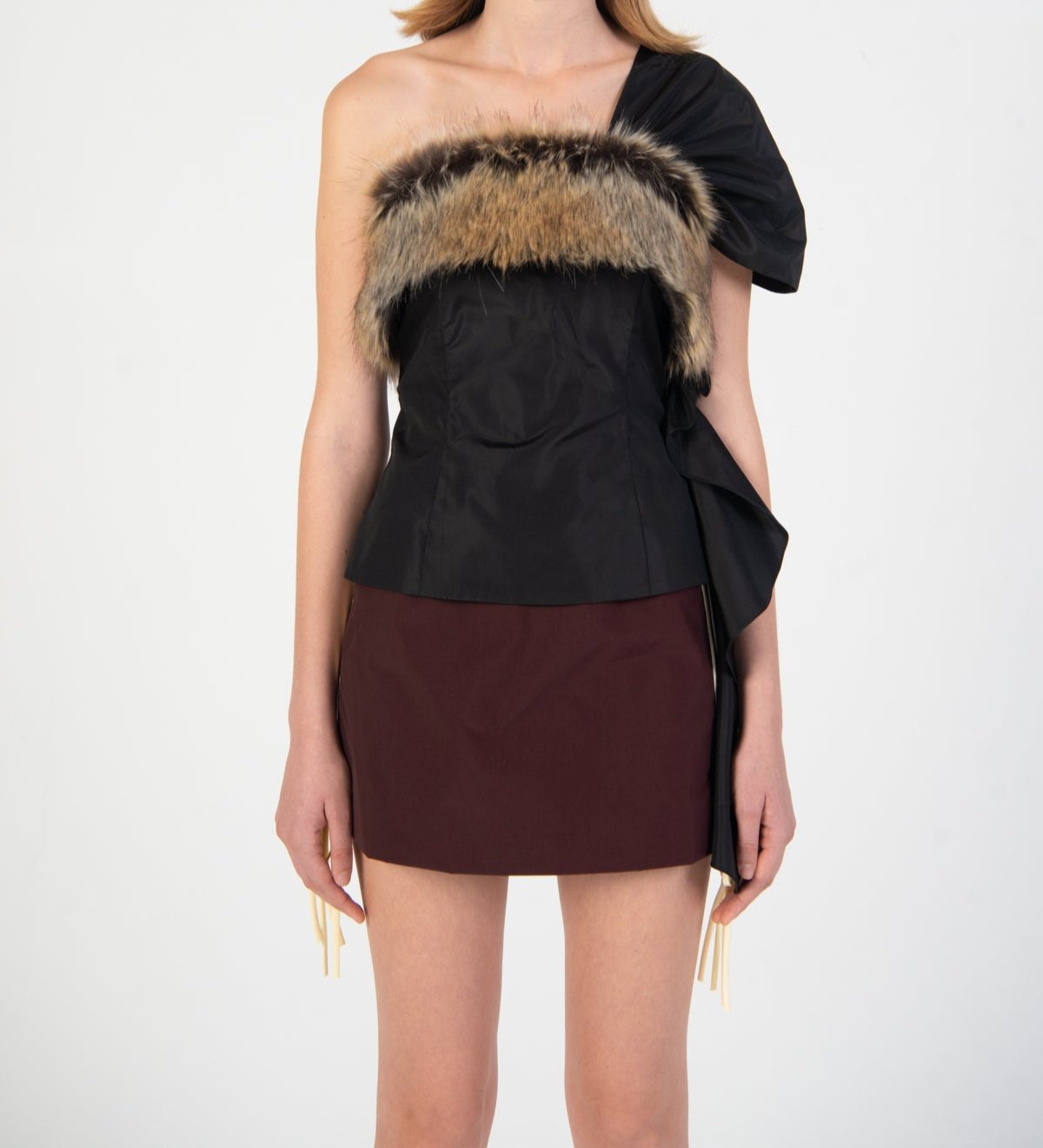 LOTTIE TOP WITH FAUX FUR TRIM – FIDAN NOVRUZOVA